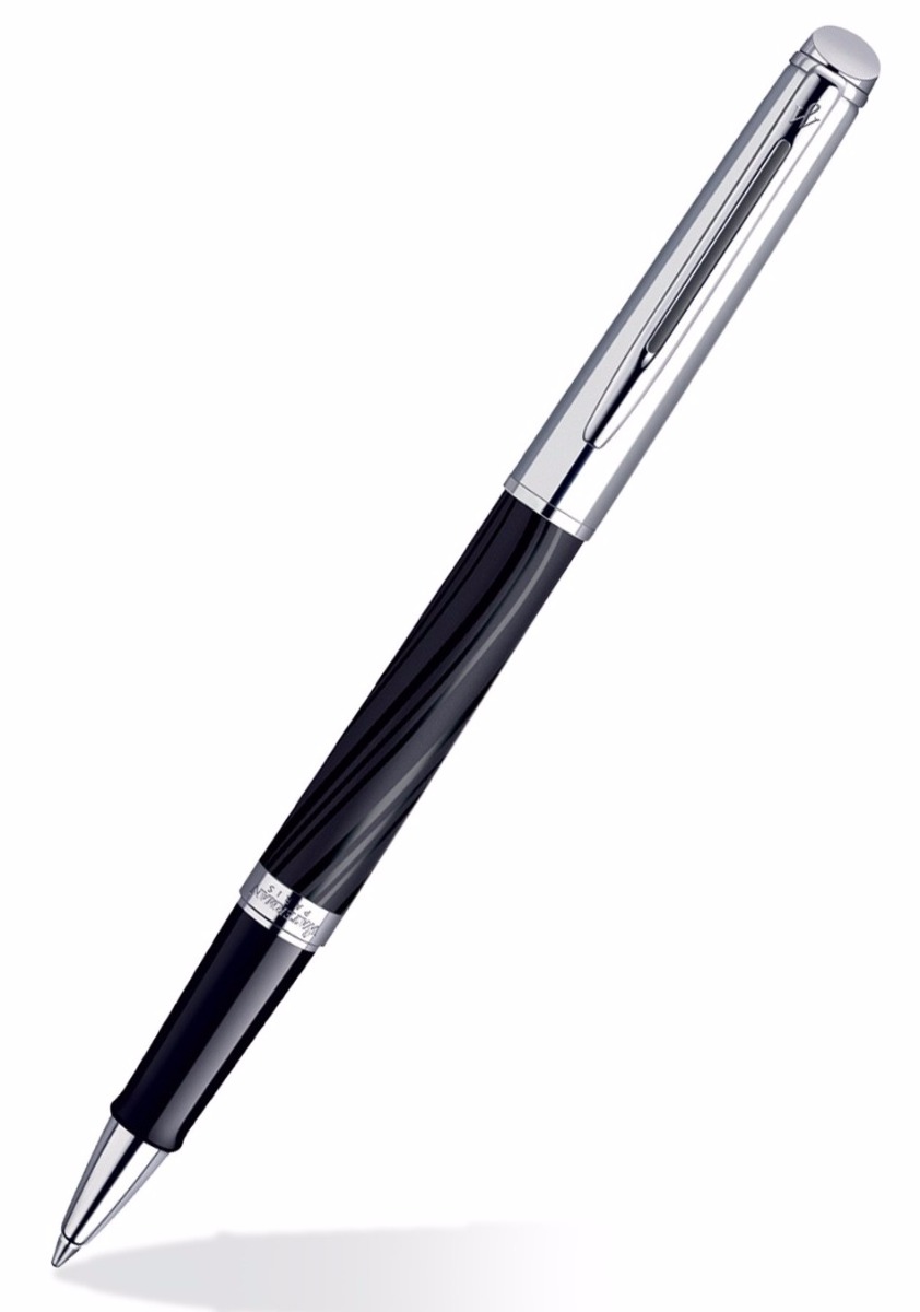 WATERMAN Model No : 11422 Hemisphere DELUXE SILK BLACK ROLLER BALL ...