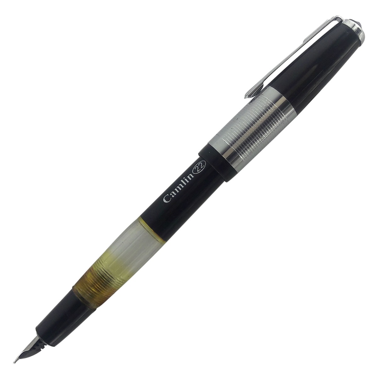 Camlin 22 Kokuyo Black Color body With Silver Clip Fountain Pen Model ...