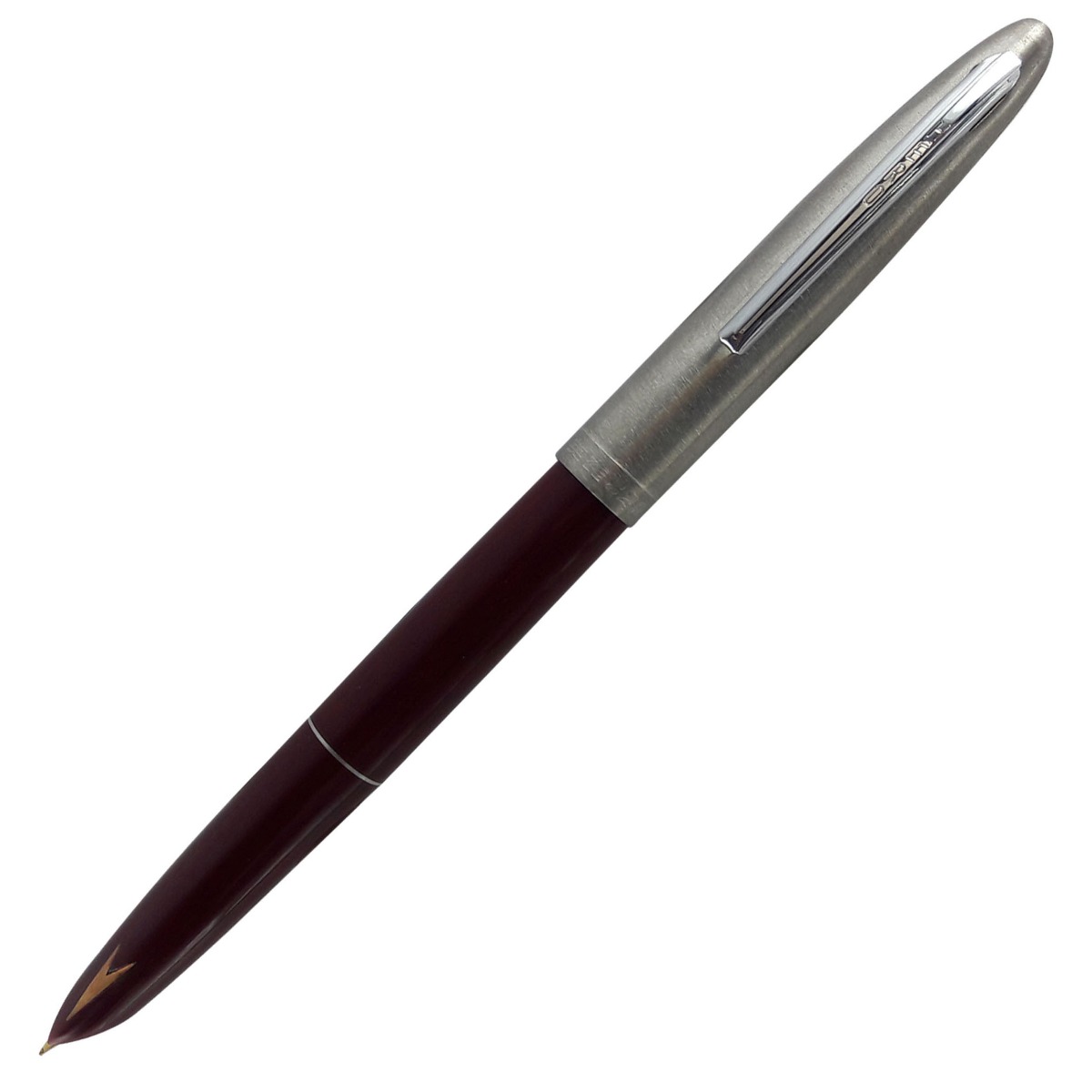 Hero Model : 12319 Hero 329 Marrown Color Body With Silver Cap Fountain Pen