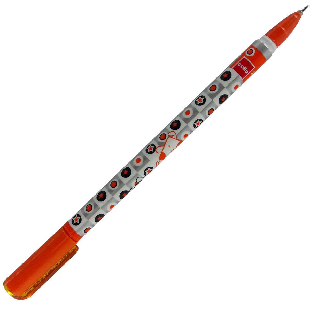 CELLO SUPER STAR – BLUE COLOR INK WITH ORANGE COLOR CAP TYPE BALL PEN ...