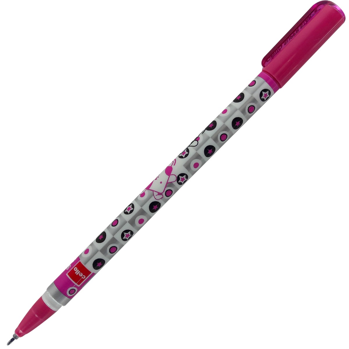CELLO SUPER STAR – BLUE COLOR INK WITH PINK COLOR CAP TYPE BALL PEN ...