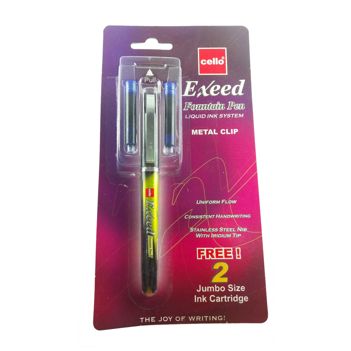 Cello Exceed - Black Color Body With 2 Jumbo Catridge Model No 13203