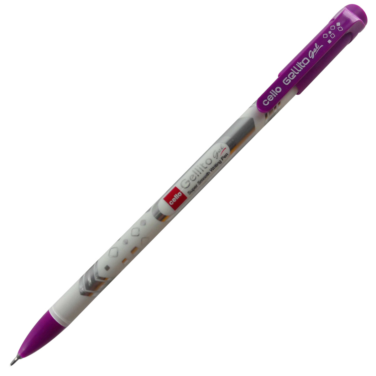 Cello Gellito - Dark Purple color Cap With White Body Design Gel Pen ...