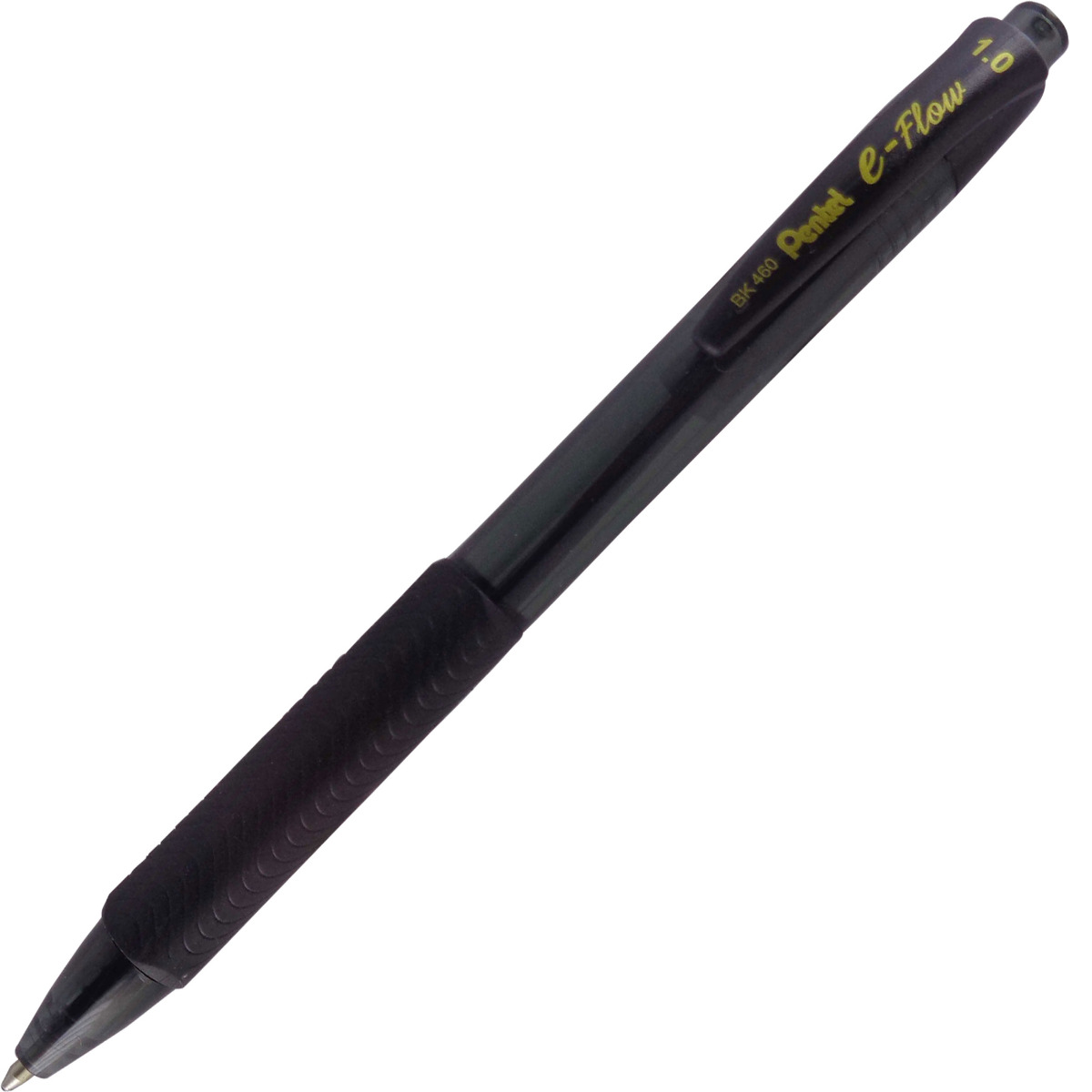 Pentel E-Flow Model:13622 Black body with rubber grip 1.0mm Tip black ...
