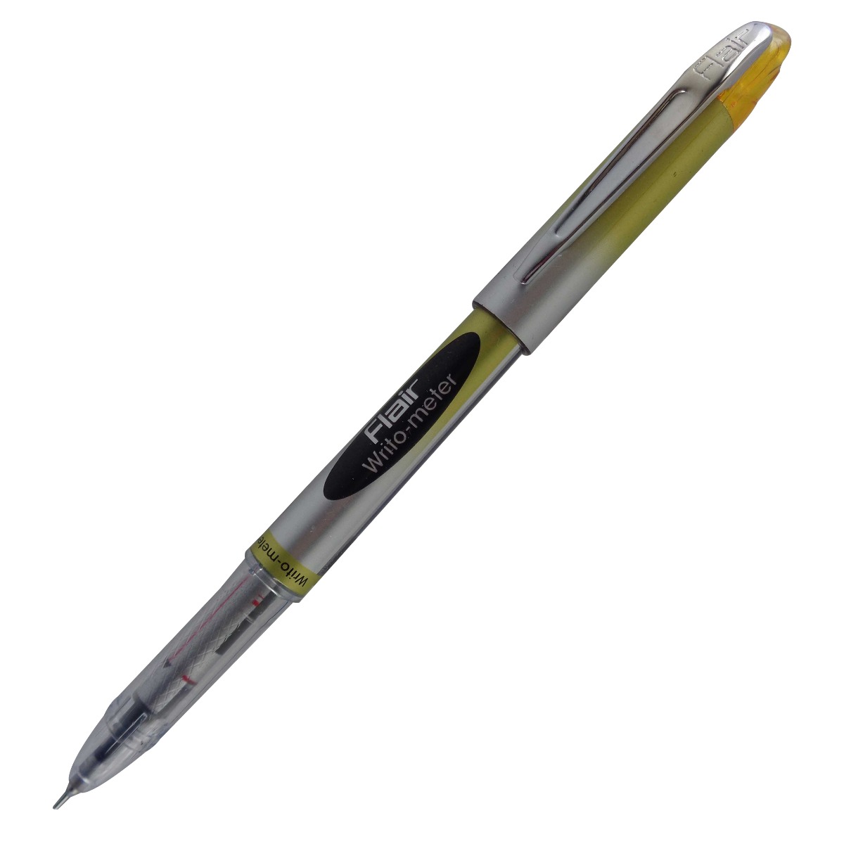 Flair Model: 15056 writo-meter Yellow color body with silver clip fine ...