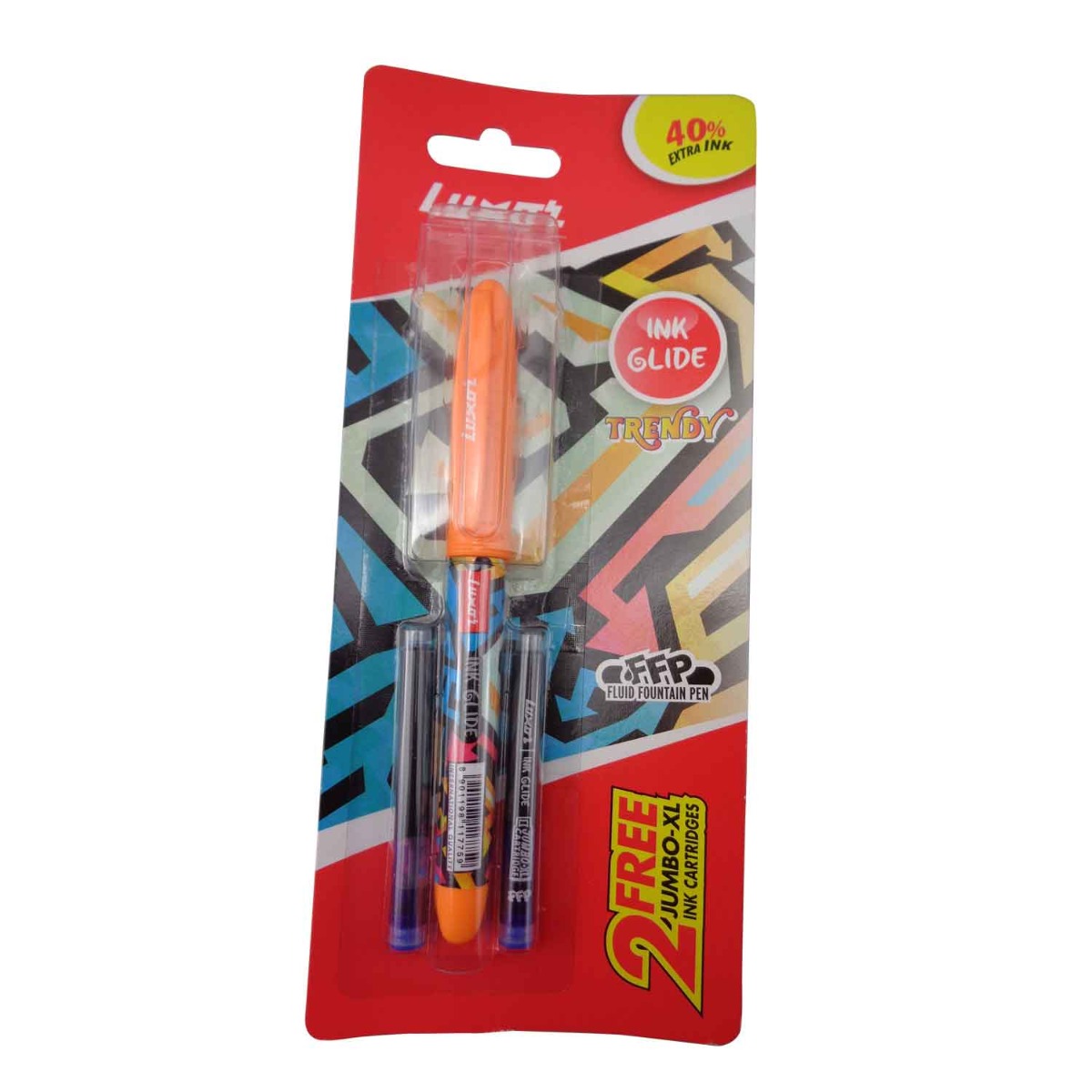 Luxor Ink Glide Trendy Model:15658 Trendy Design Body Orange Color Cap ...