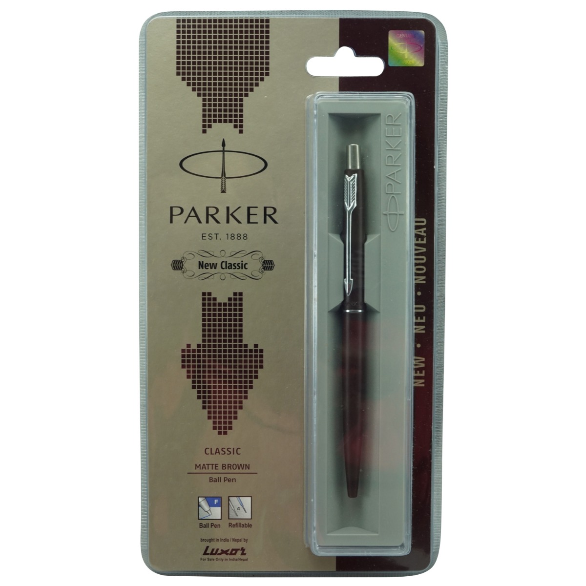 Parker Classic Model:16071 Matte Brown Color Body With Silver Clip Slip ...