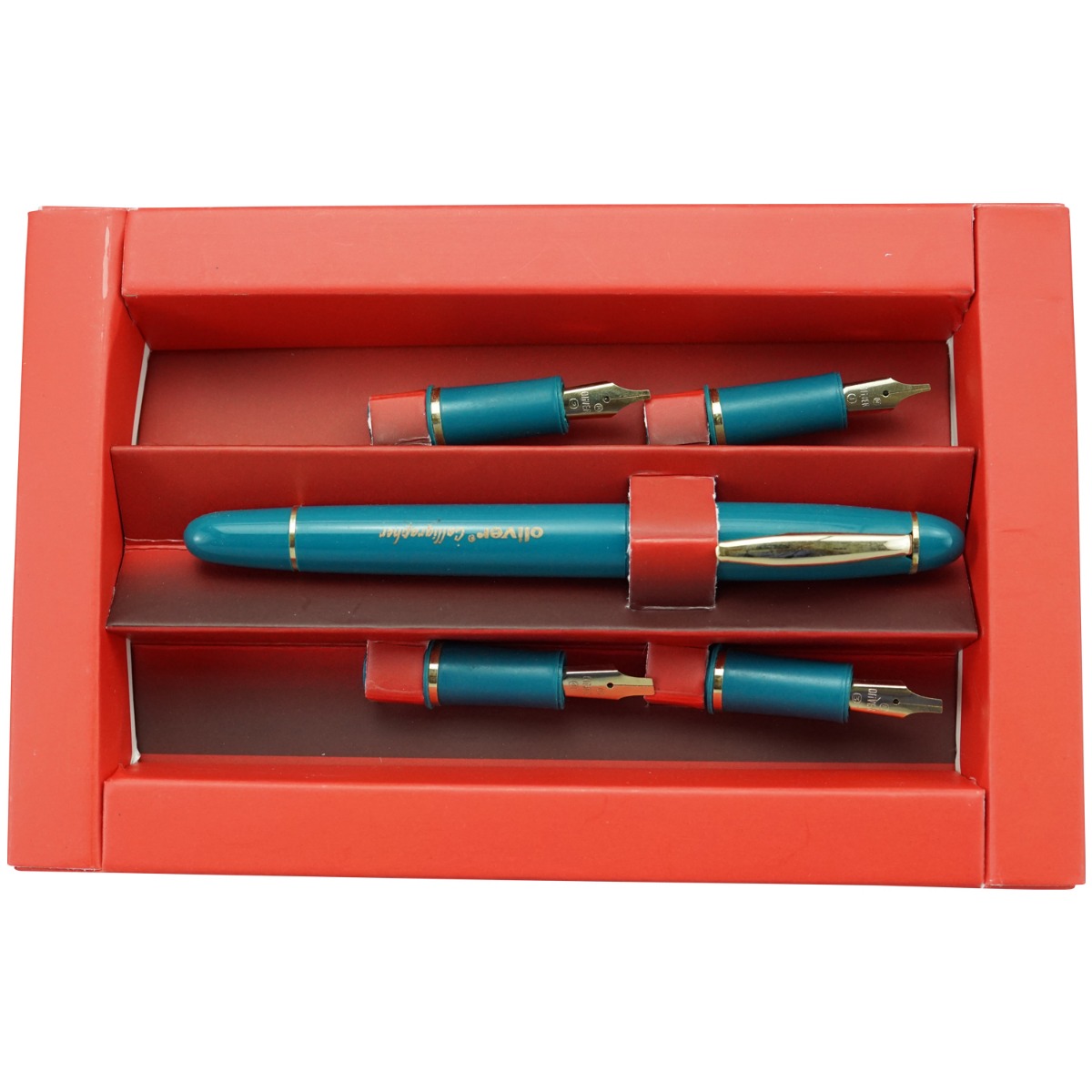 Oliver Calligraphy Model:16163 Azure Blue Color Body With 5 Nib Set ...