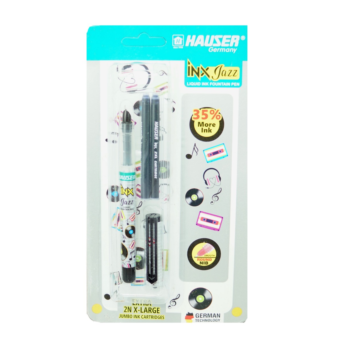 Hauser INX Jazz Model:16880 Black Color Body With 2 Catridge Fine Tip ...