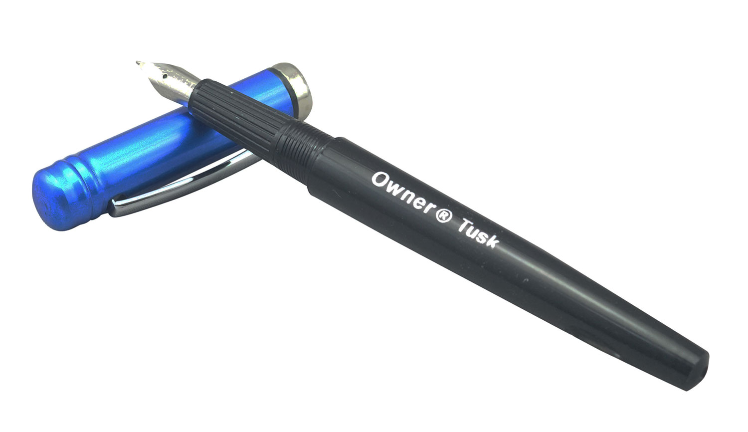 Owner Tusk Model: 17181, Blue Color Cap , Black Color Body Fountain Pen