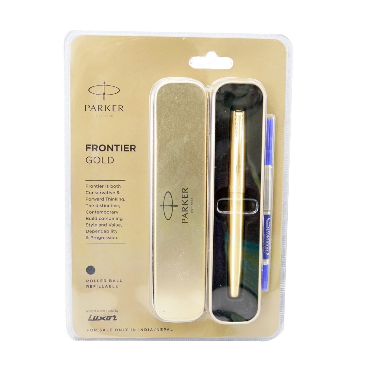 Parker Frontier Gold Model:17417 Full Gold Color Body Roller Ball Pen