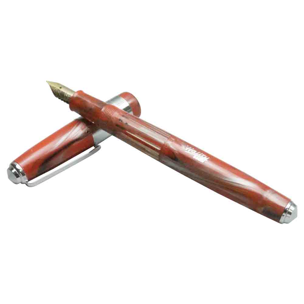 Airmail 71J - Wality Brilliant Red Color Body Fountain Pen Model : 17961