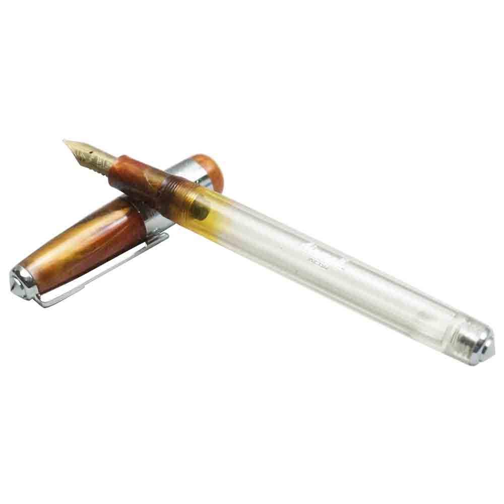 Airmail Wality 70T - Orange Color Cap Transparent Body Fountain Pen ...