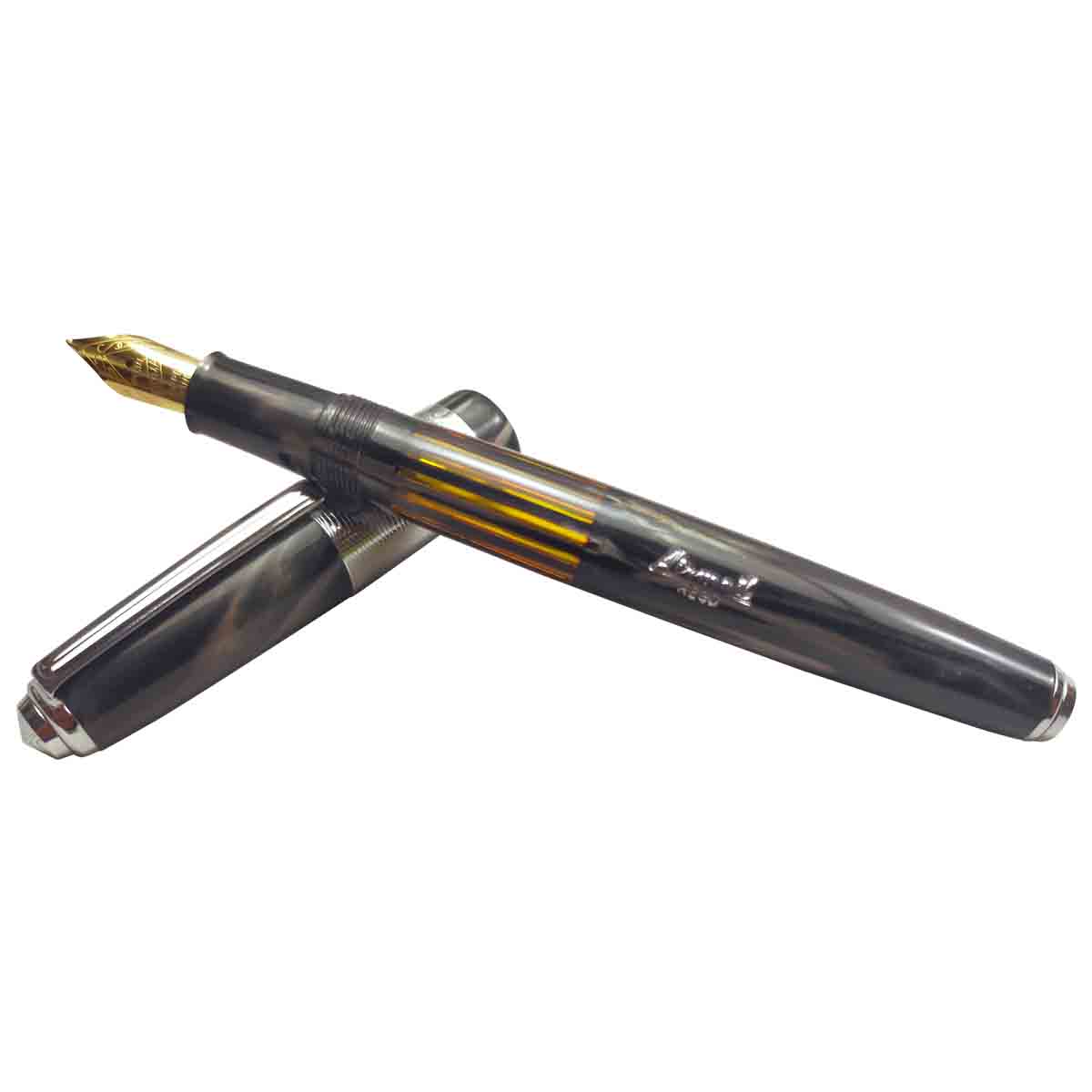 Airmail Wality 71J Black Marble Body and Cap Eye Dropper Fountain Pen ...