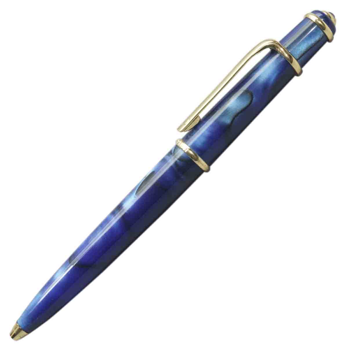 Cartier Model - Blue and white Acrylic Body Twist Mechanism Ball Pen ...