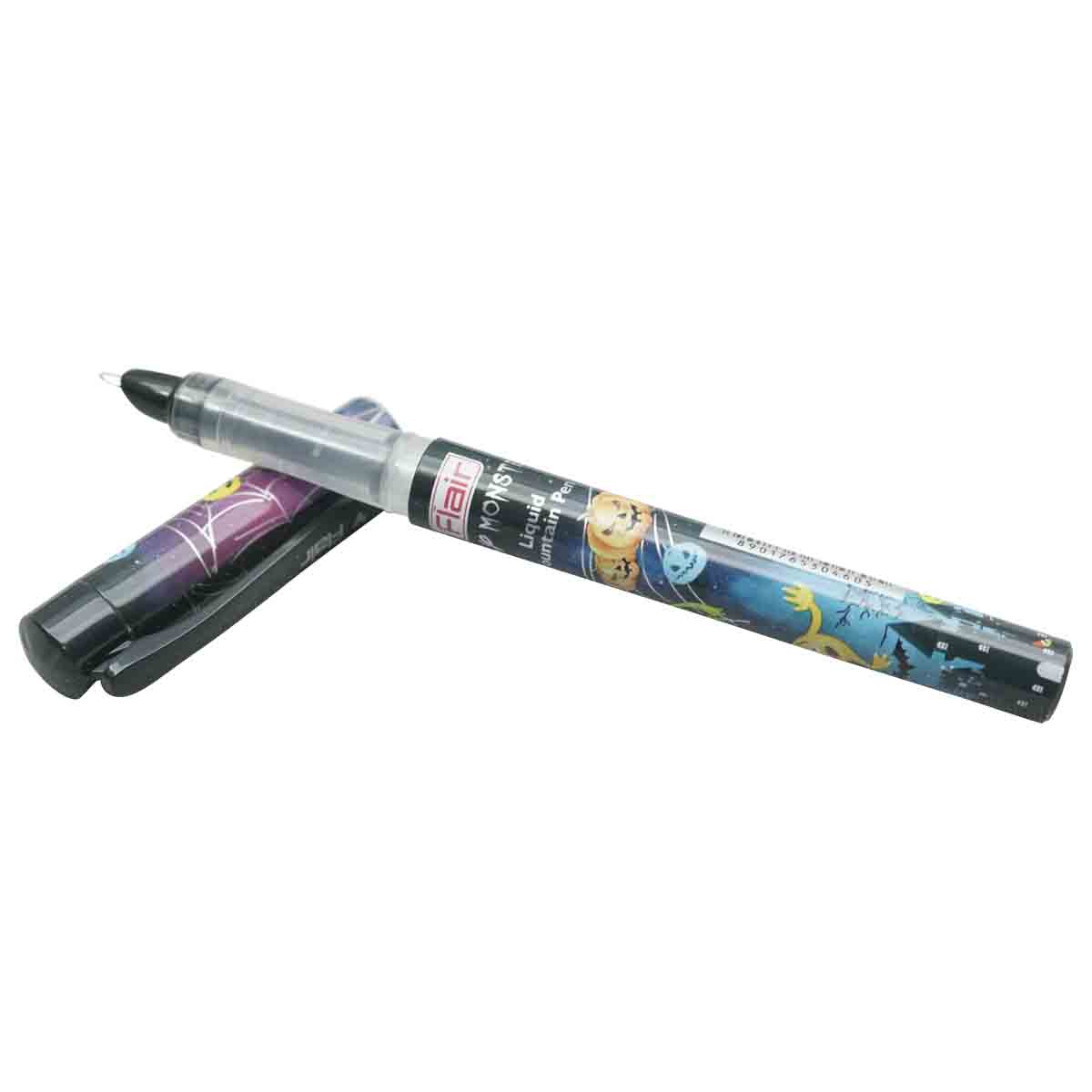 Flair Inky Black Clip and Grip Cartridge Type Fountain pen SKU 19383