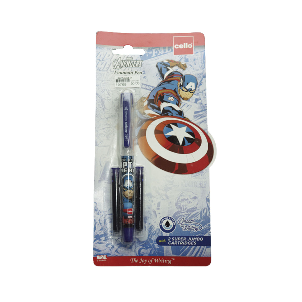 Cello Marvel Avenger Captain Fountain pen - Fine Tip SKU 19769