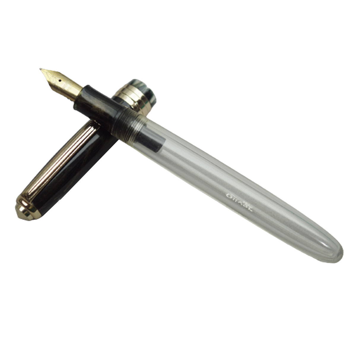 Oliver 69 HTR Black Color Marble Finish Cap and Transparent Body Fine ...