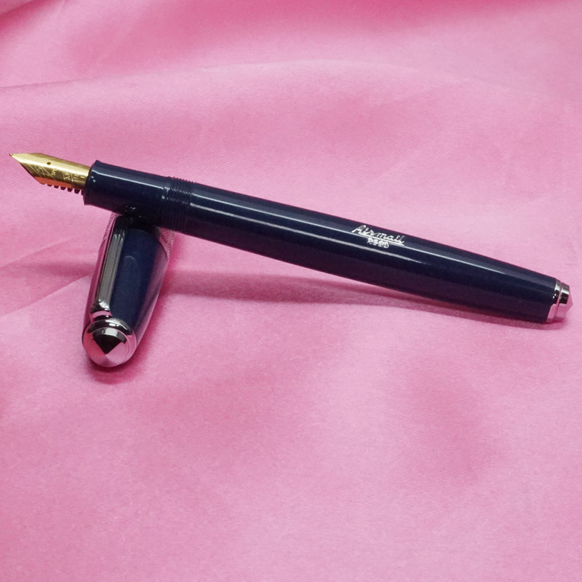 Airmail 71JC Blue Color Body With Silver Designed Clip Fine Nib ...