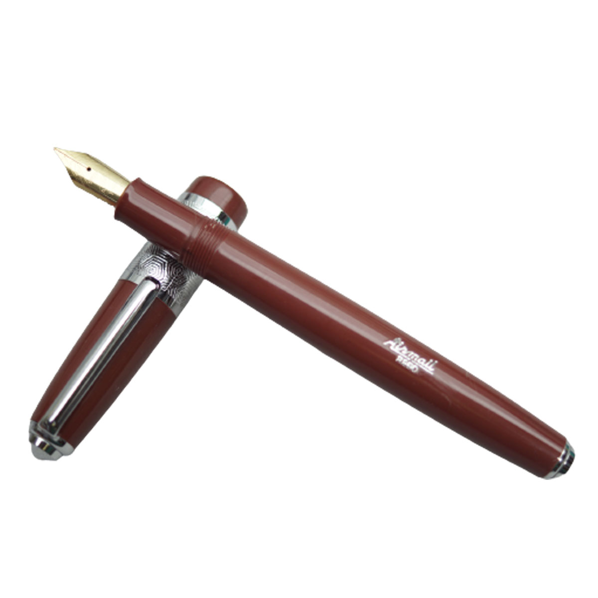 Airmail 71JC Brown Color Body With Silver Designed Clip Fine Nib ...