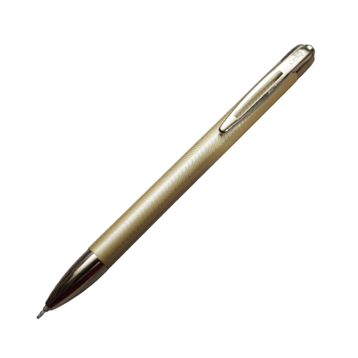Cello Bronza Light Gold Designed Body With Fine Tip Click Type Ball Pen ...