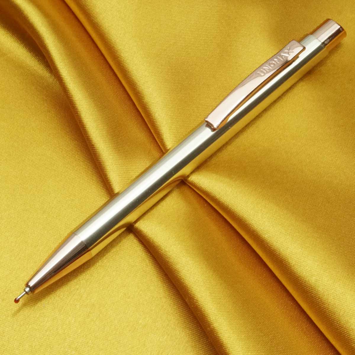 Unomax Richmond Gold Color Body With Copper Clip Fine Tip Click Type ...