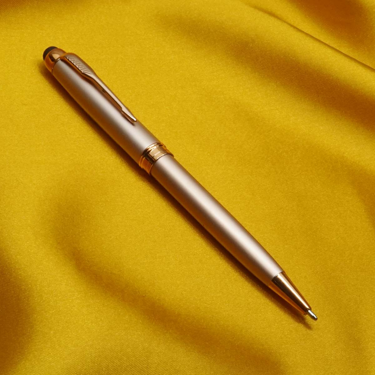 penhouse.in Rose Gold Body with Stylus Medium Point Twist Ball pen SKU ...