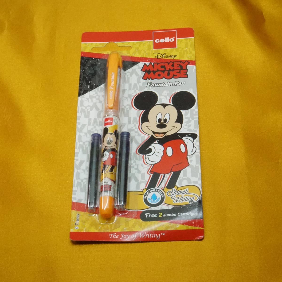 Cello Disney Orange Color Mickey Mouse Designed Body Fine Nib With 2 ...