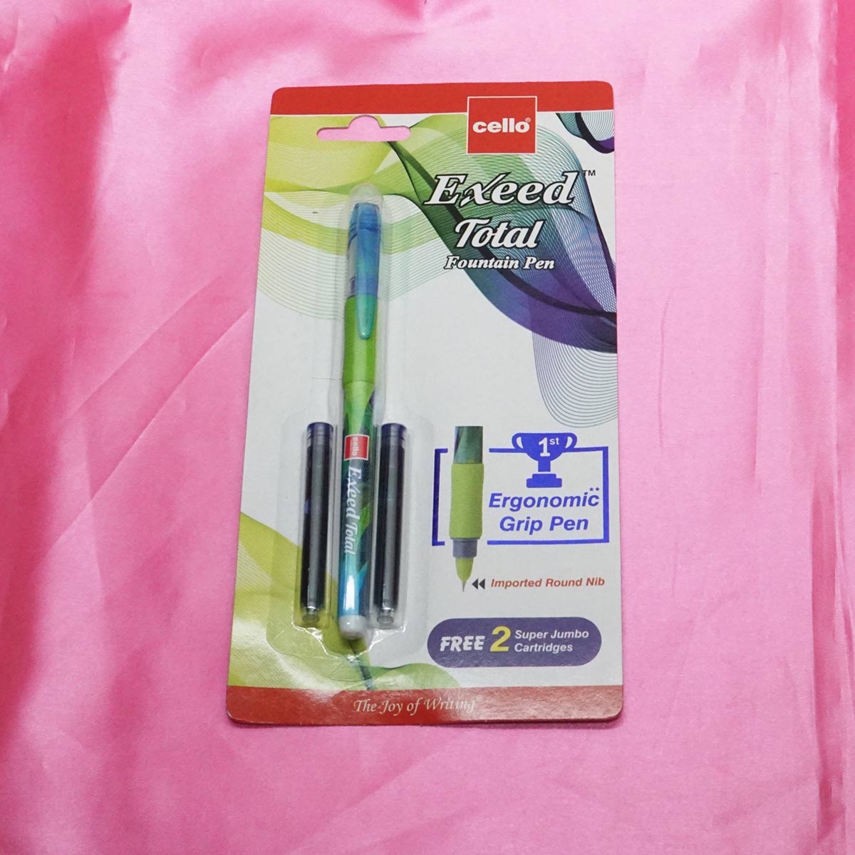 Cello Exeed Total Green Color Body Fine Nib With 2 Catridge Fountain ...