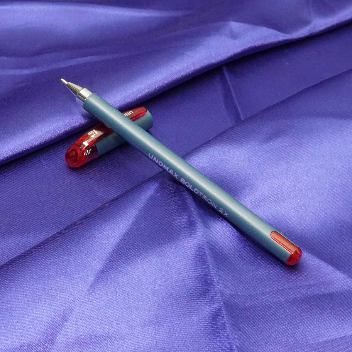Unomax Boldtron 2X Mat Blue Color Body With 1.0mm Red Writing Tip Ball ...