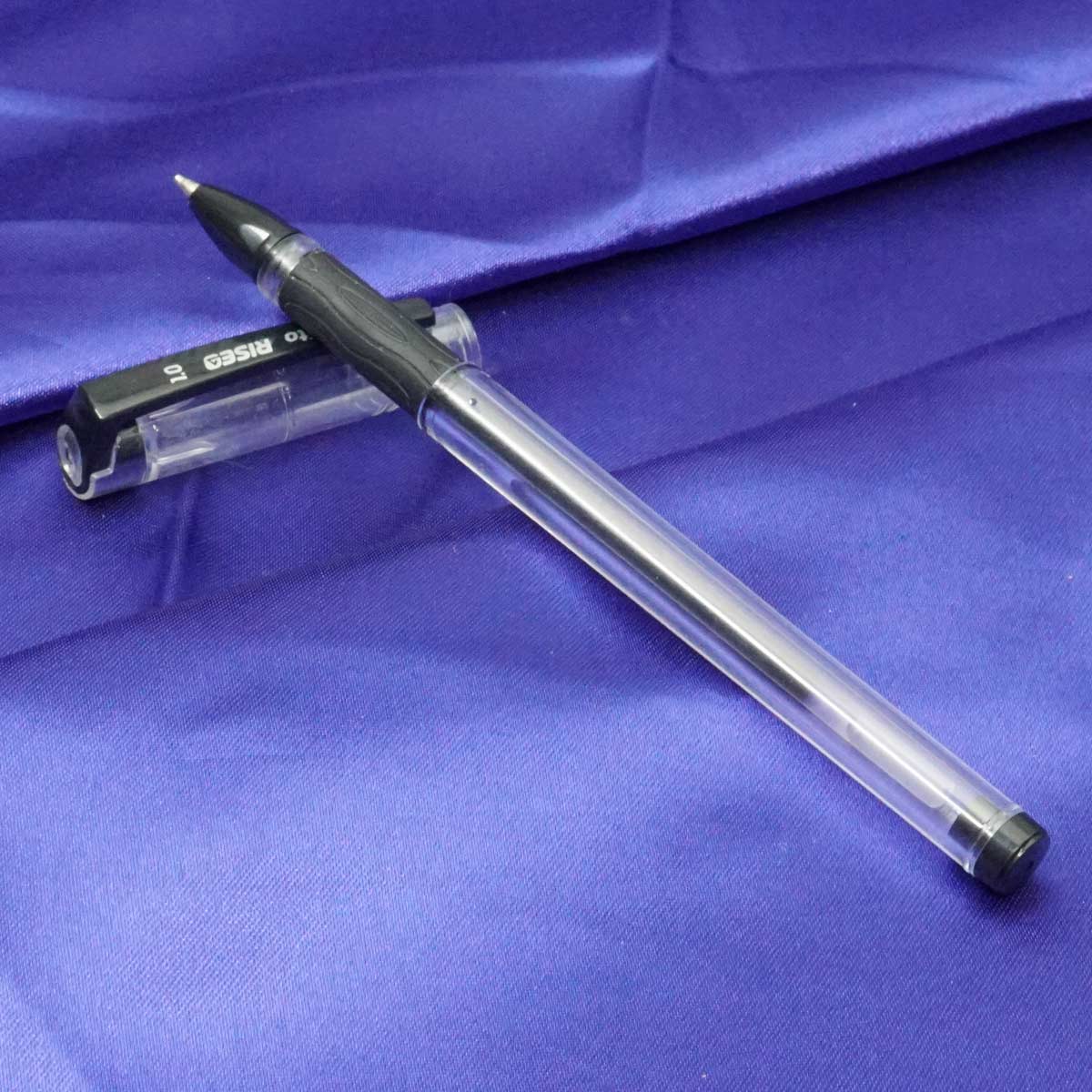 Rorito Riseo Transparent Body With 1.0mm Black Writing Cap Type Ball ...