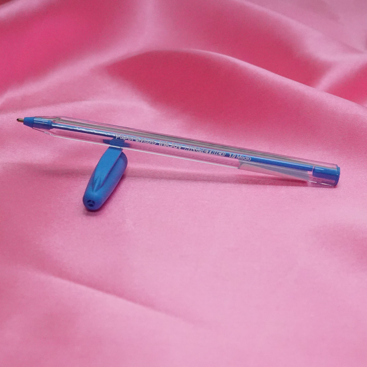 Paper Mate Ink Joy Kilometrico 1.0mm Transparent body With Sky Blue ...