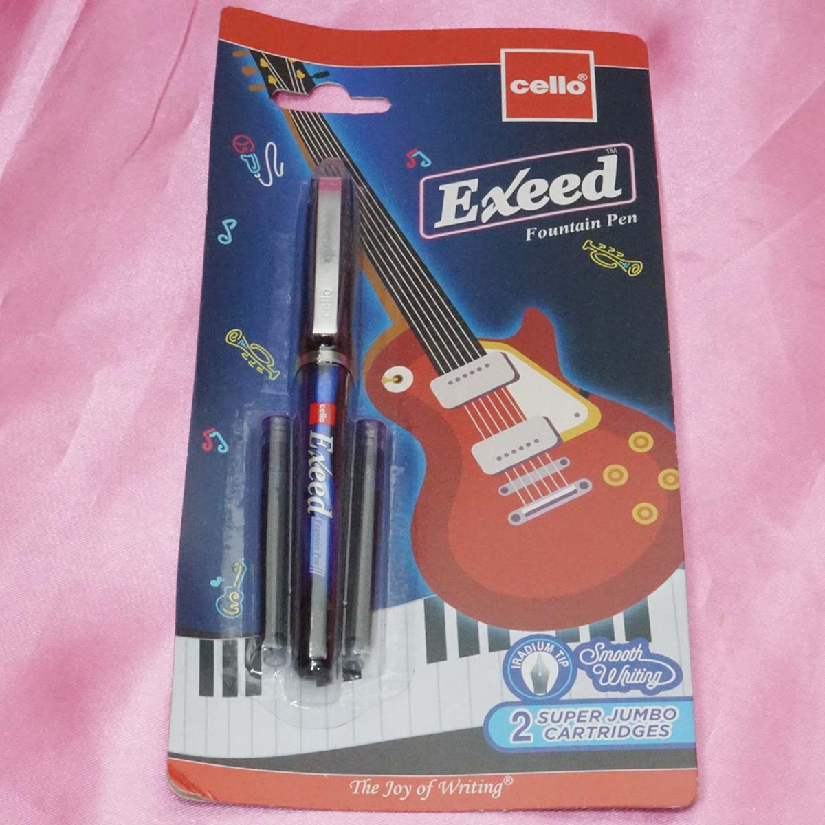 Cello Exceed Pink Color Body Designed With Medium Nib 2 Catridge ...