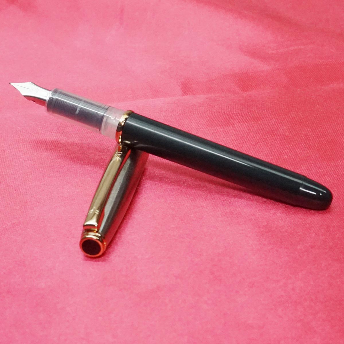 Flair Inky Metal GP Green Color Body With Fine Nib Silver Cap Converter ...