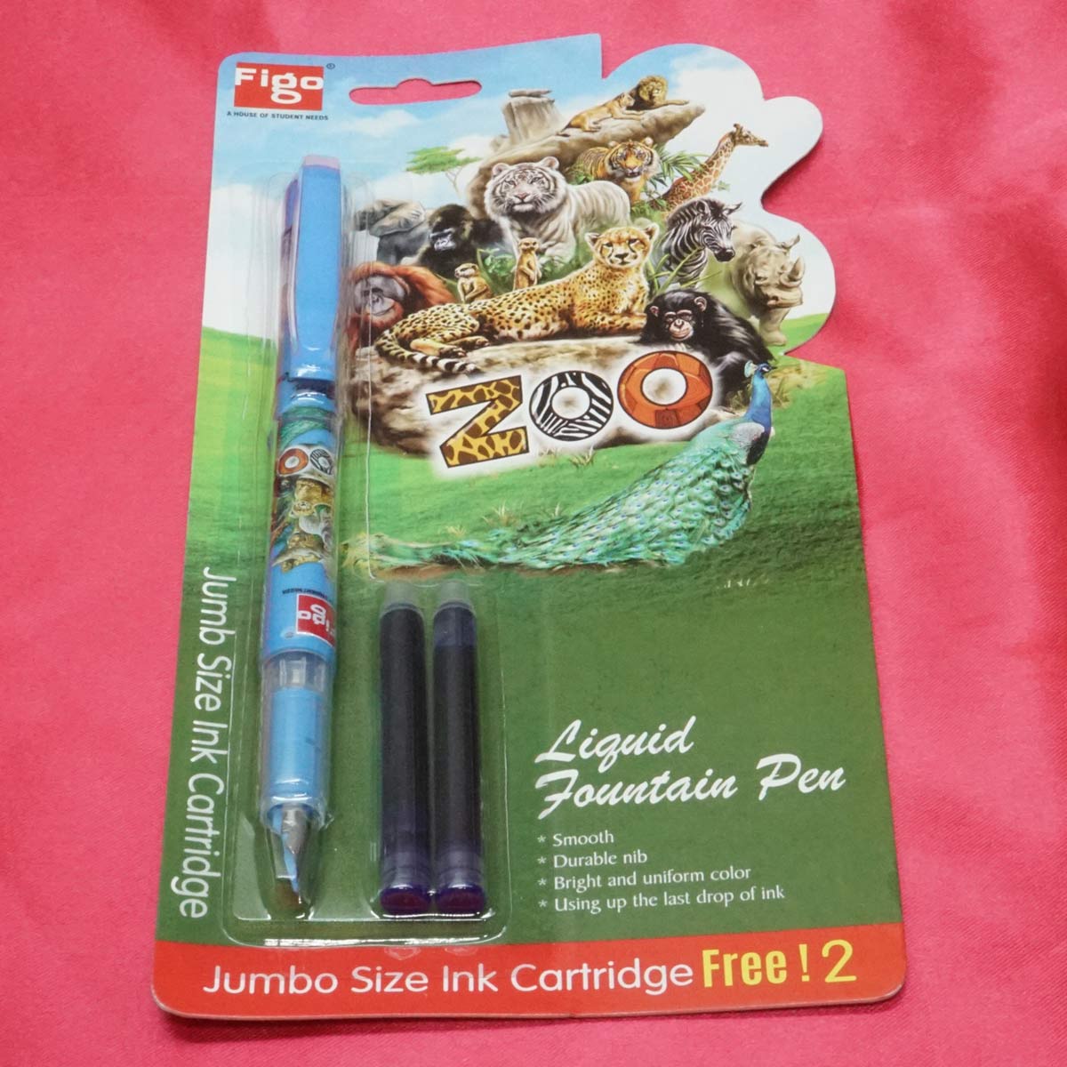 Figo Zoo Blue Color Designed Body With Fine Tip Catridge Type Fountain ...