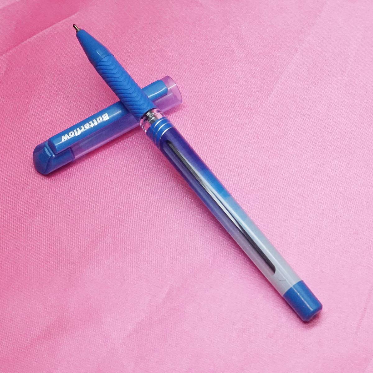 Cello Butterflow Blue Designed Body With Fine Tip Cap Type Ball Pen SKU ...