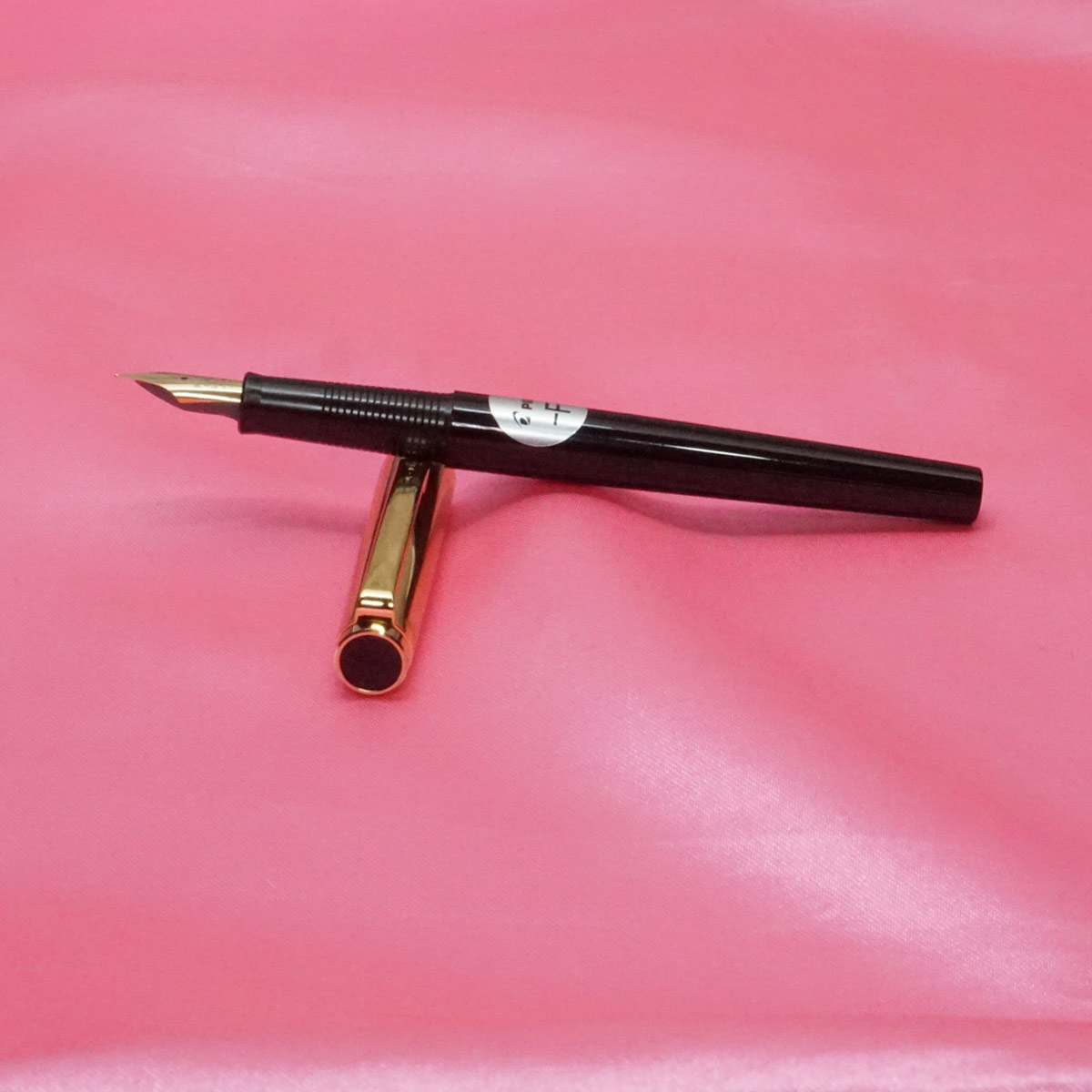 Pilot 17G Black Color Body and Gold Cap Fine Tipped Eye Dropper Model ...