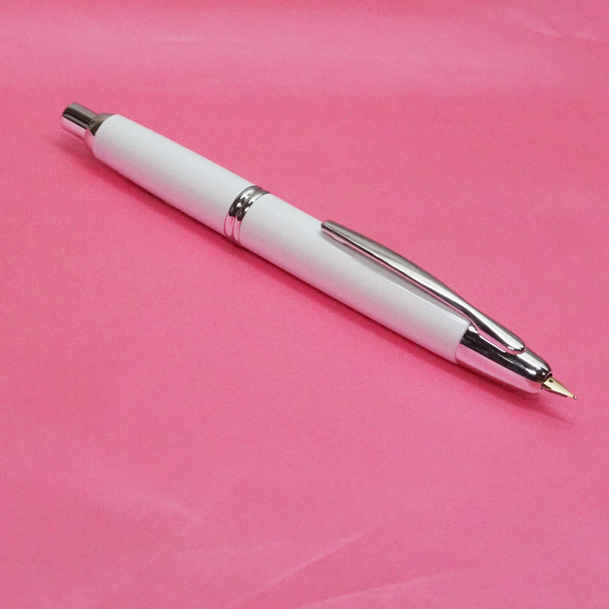 Pilot Capless White Body with Silver Trims Namiki Rubber Sac Converter ...