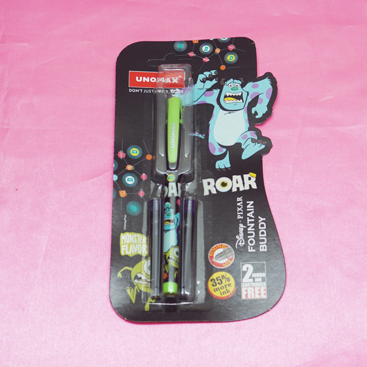 Unomax Disney Buddy Green Color Monster Roar Body Fine Nib cartridge ...