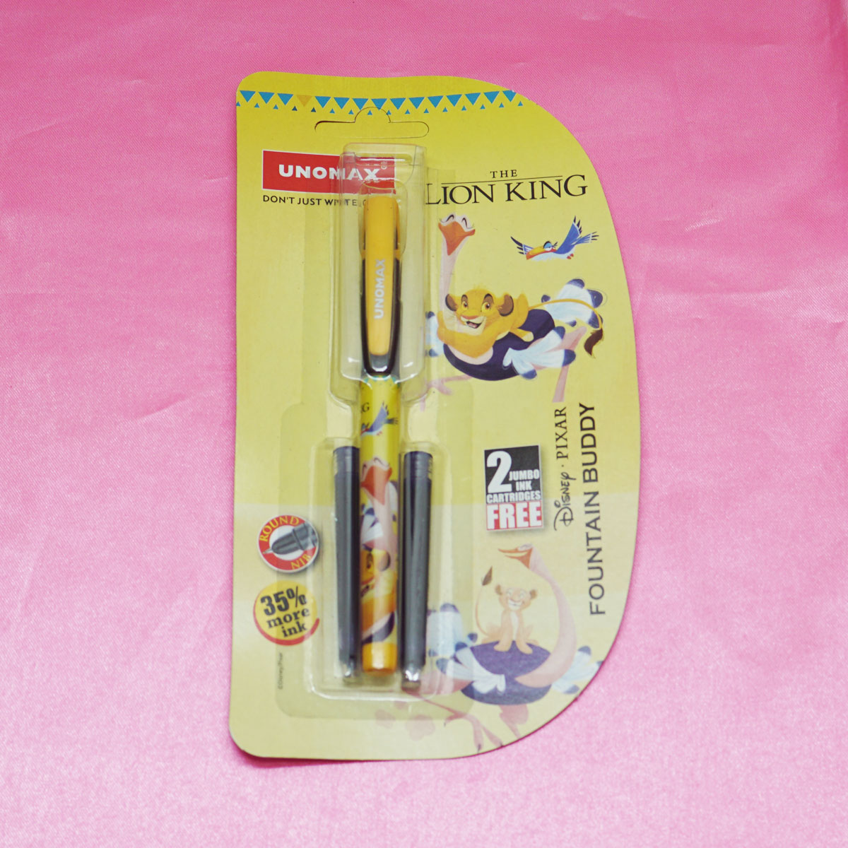 Unomax Disney Buddy Yellow Color The Lion King Body Fine Nib cartridge ...