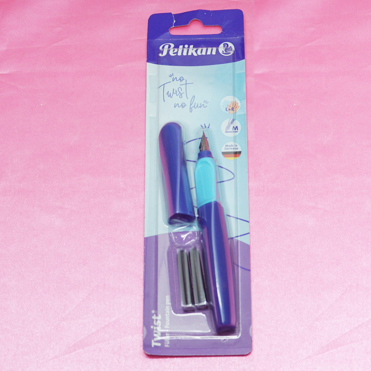 Pelikan Twist Dark Blue Color Triangular Body With Light Blue Color ...