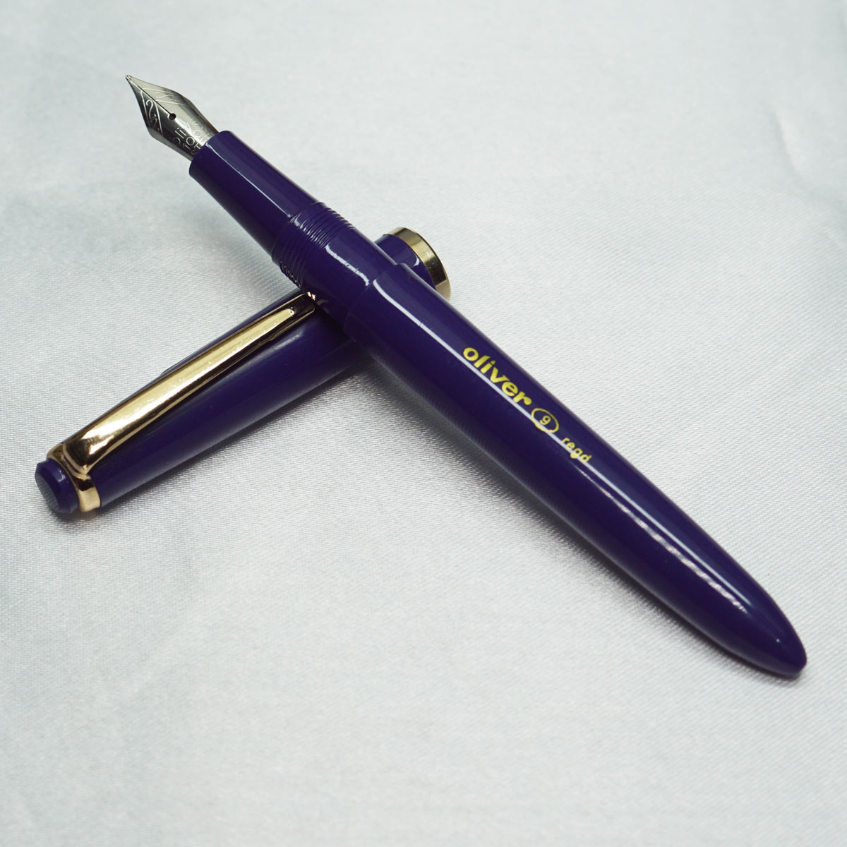 Oliver 9 Blue Color Body With Gold Clip Fine Nib Eyedropper Type ...