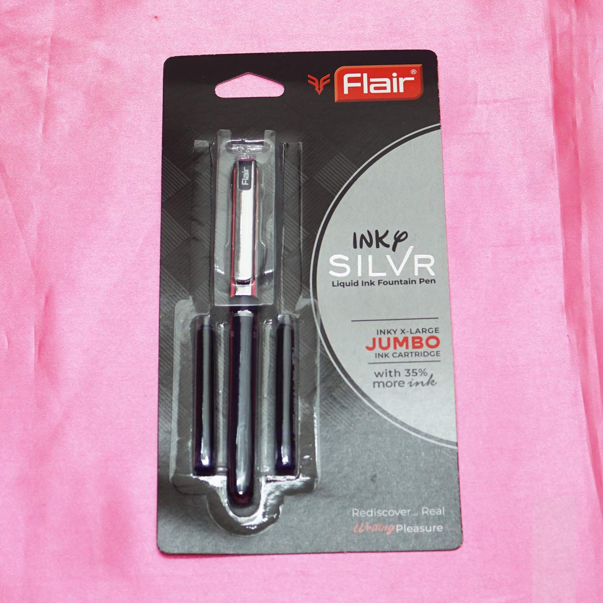 Flair Inky Silver Blue Color Body With Silver Cap Fine Nib Cartridge ...