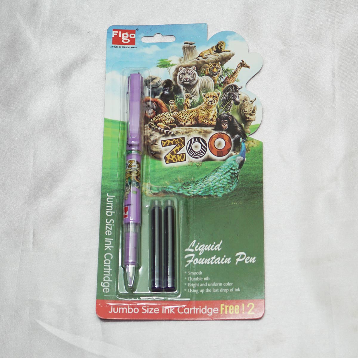 Figo Zoo Violet Color Body With Cap Fine Nib Cartridge Type Fountain ...