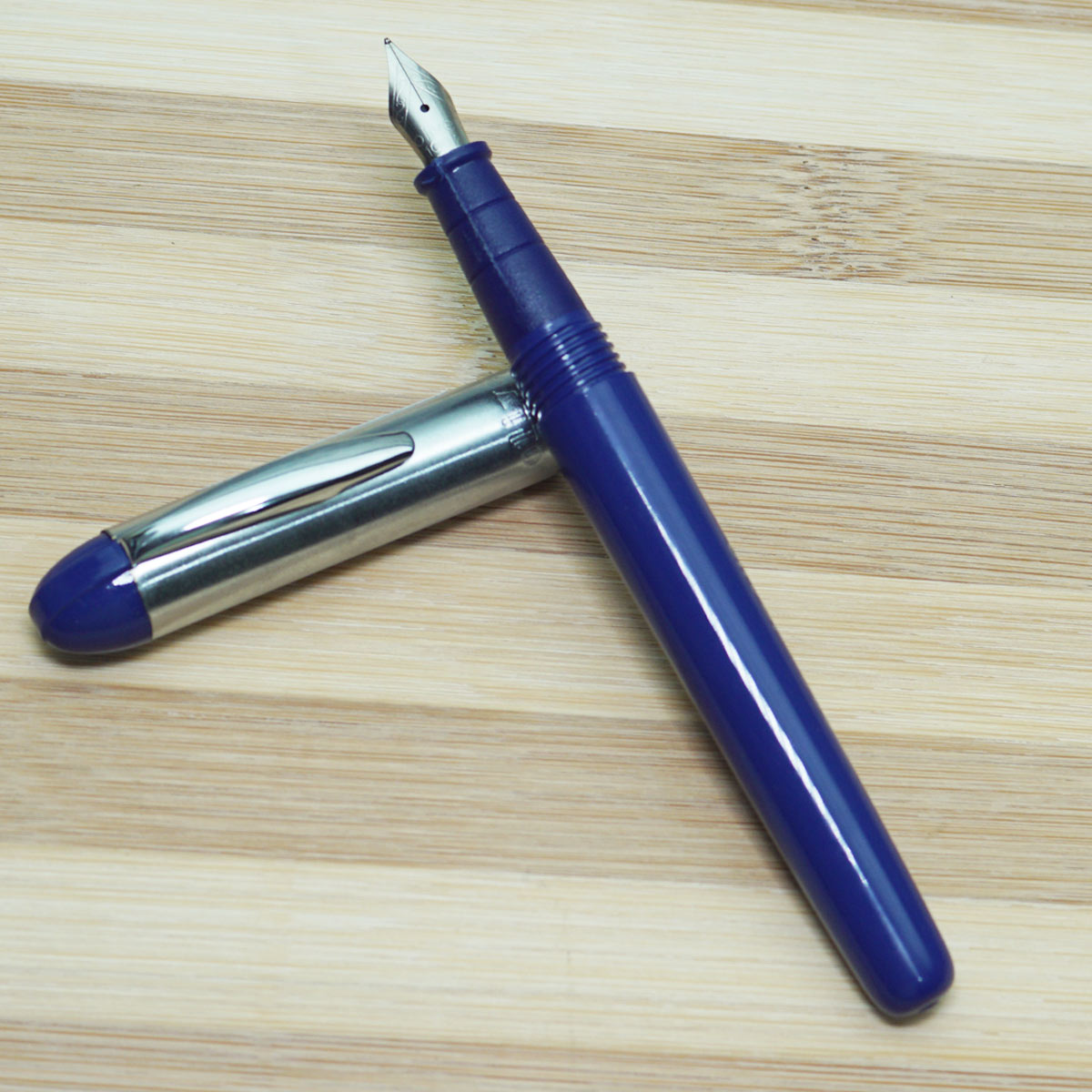 Oliver 502 HM CT Blue Color Body With Fine Nib Silver Trim Eye Dropper ...