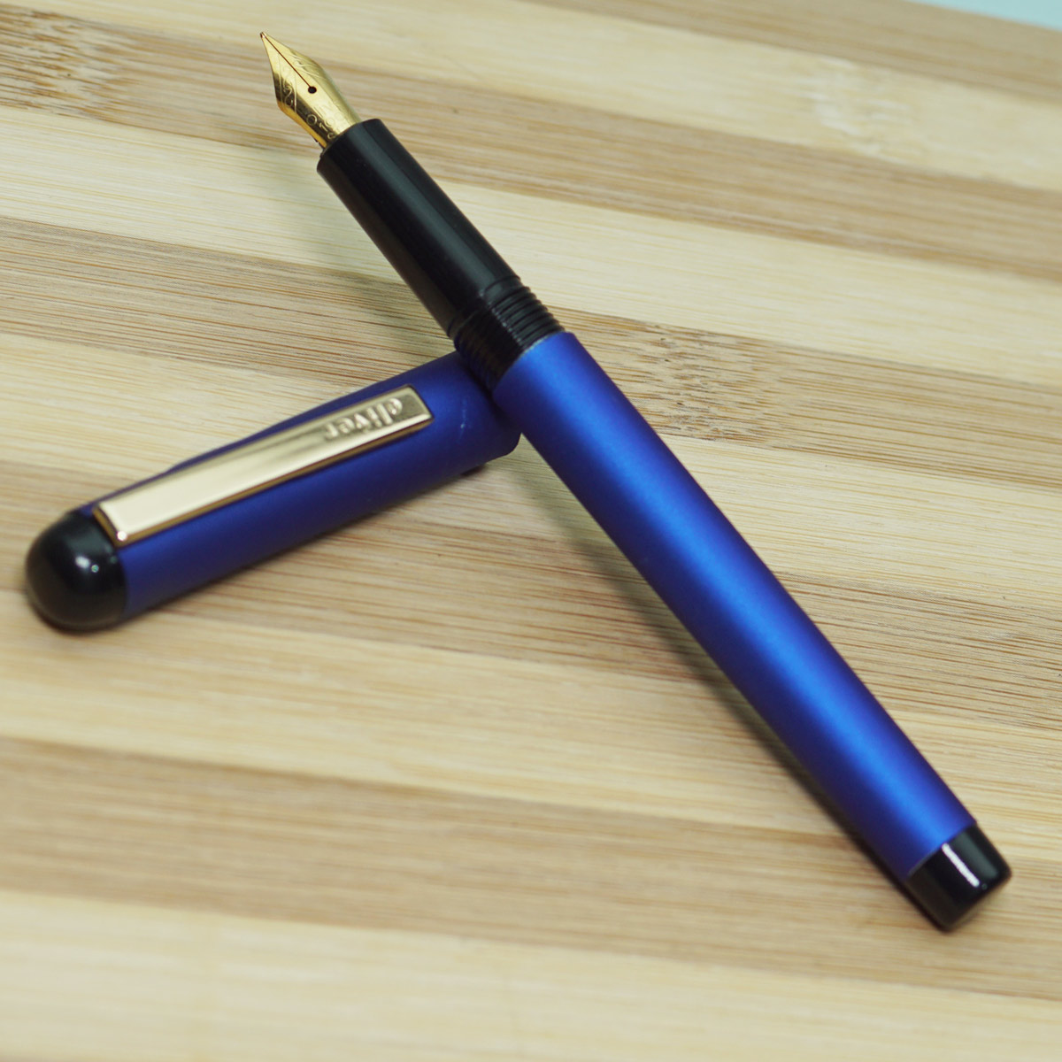 Oliver 504 Fancy Mat Blue Color Body With Fine Nib Gold Trim Eye ...