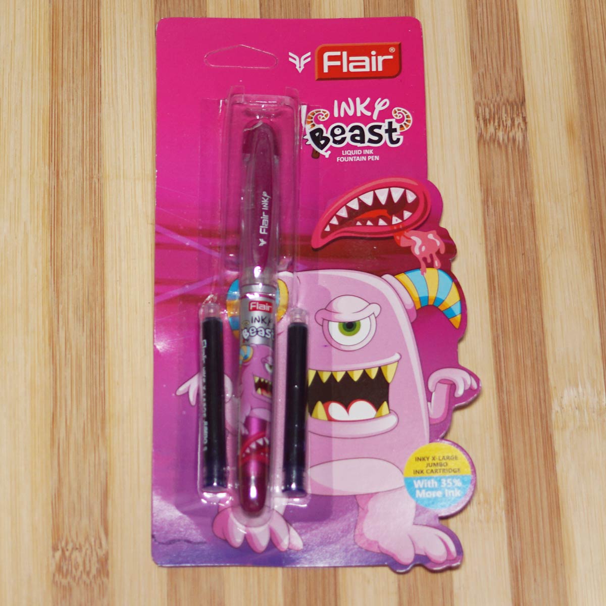 Flair Inky Beast Pink Color Designed Body with Pink Color Clip Fine Nib ...