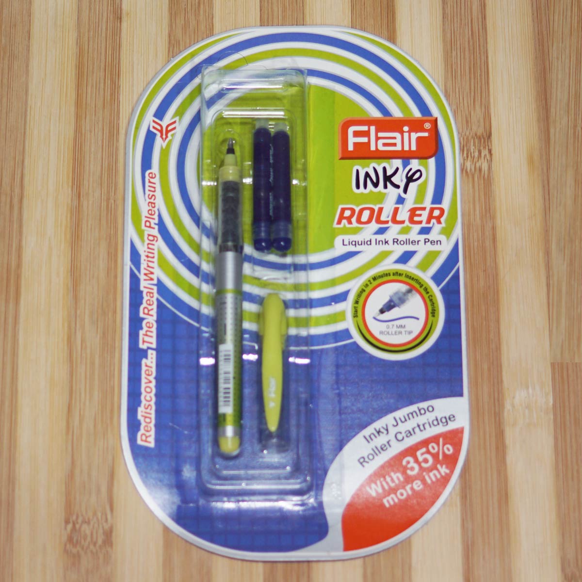 Flair Inky Roller Green Color Designed Body With Green Color Clip ...