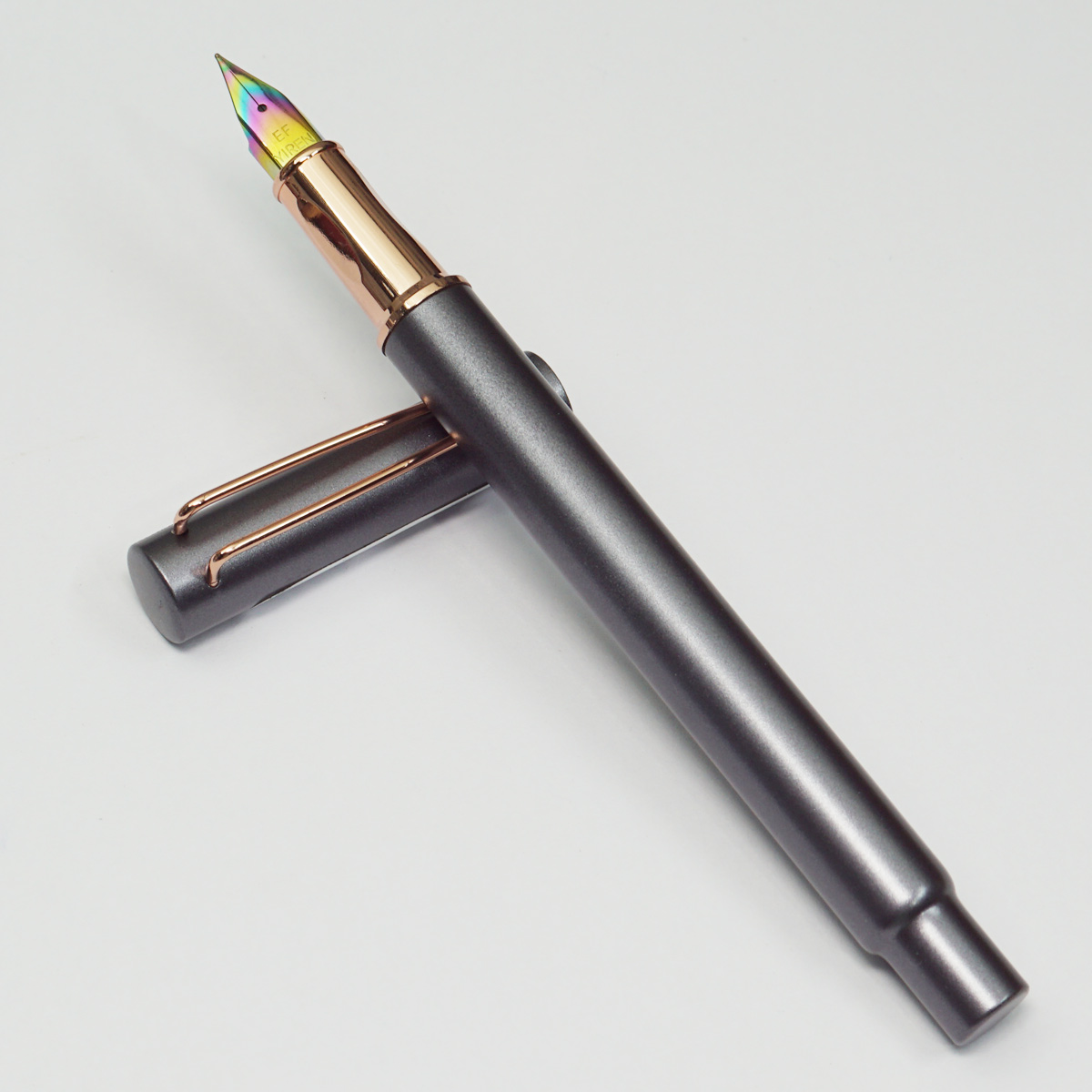 Luoshi 3907 Grey Color Body With Copper Clip EF Nib Converter Type ...