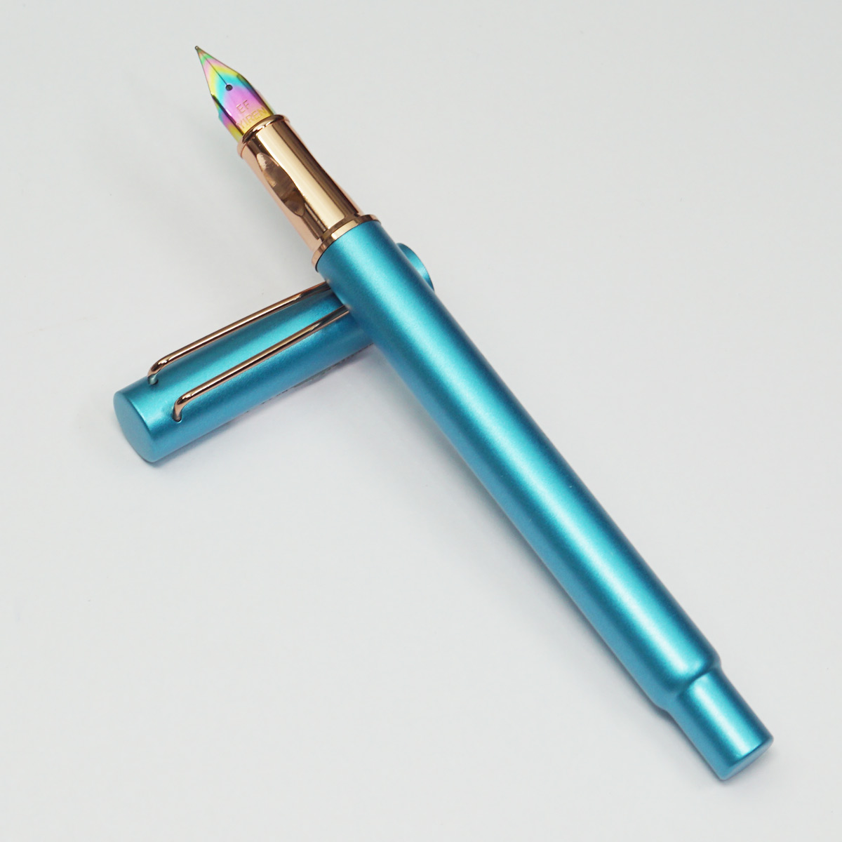 Luoshi 3907 Blue Color Body With Copper Clip EF Nib Converter Type ...